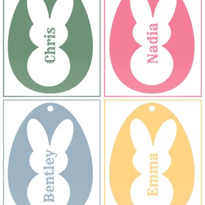 Personalized Easter Basket Tag - Editable Easter Gift Labels- Printable ...