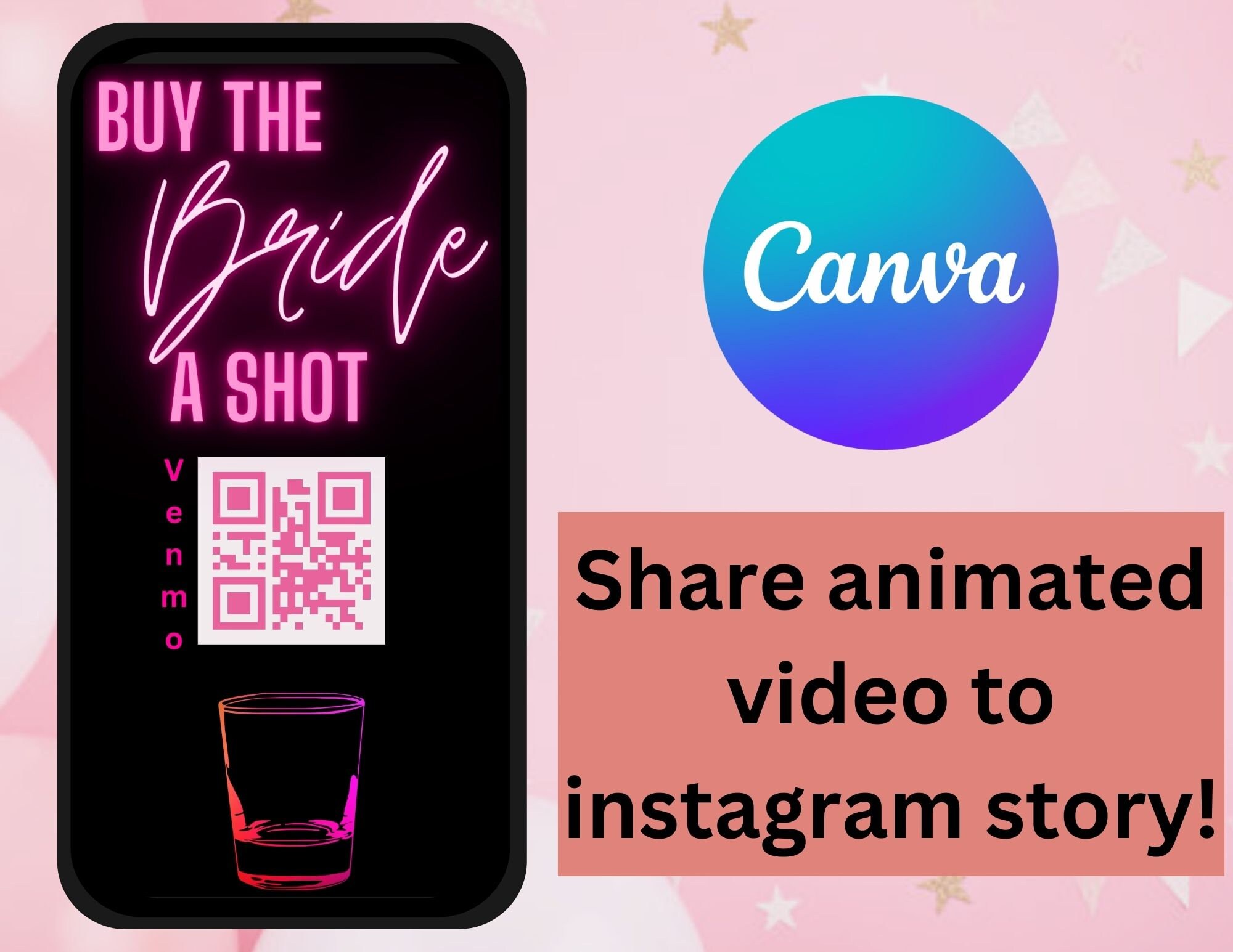 Bachelorette Party Story Template With Custom Neon QR Codes ...