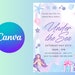 Custom Mermaid Theme Birthday Party Digital Invitation - Under the Sea ...