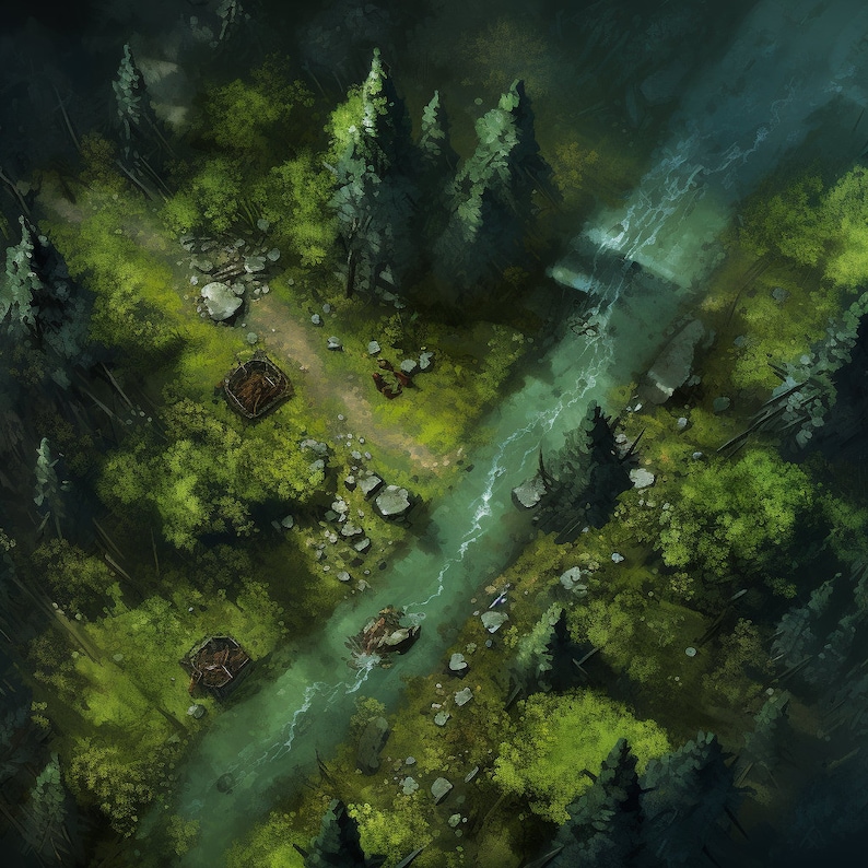 Dnd Forest Battlemaps V1 Bundle, 8 D&D Battlemaps, Dungeons and Dragons ...