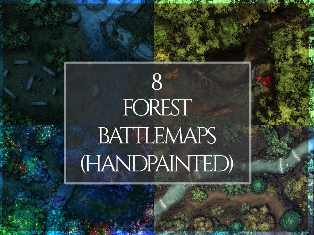 DND Forest Battle Maps Bundle, Dungeons, Dragons, Roll20 Maps, Foundry ...