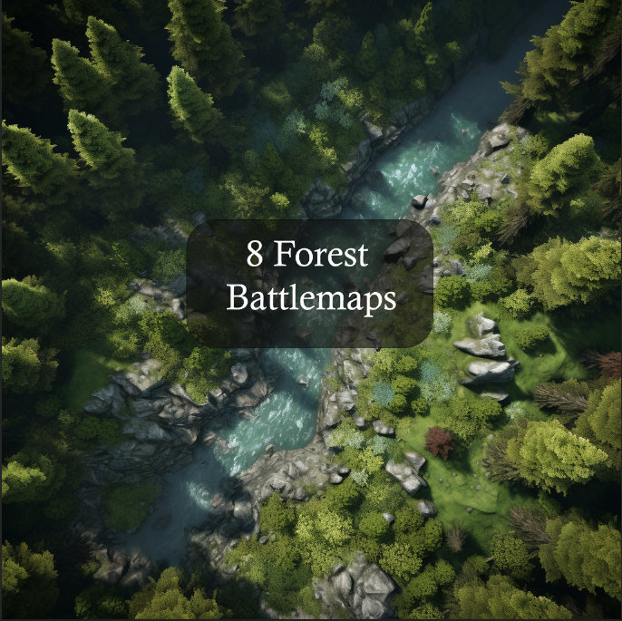 Dnd Forest Battlemaps V1 Bundle, 8 D&D Battlemaps, Dungeons and Dragons ...