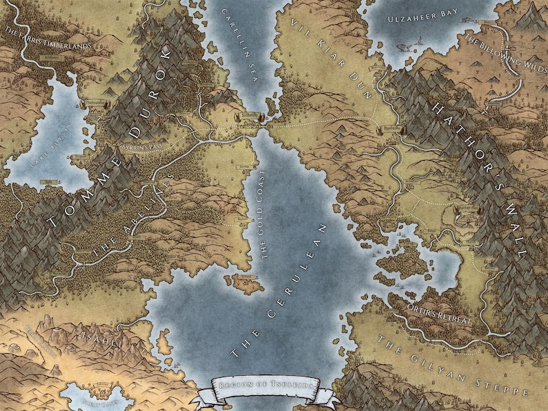 Custom Fantasy Map Commission | Hand-drawn RPG World Map | Dnd ...