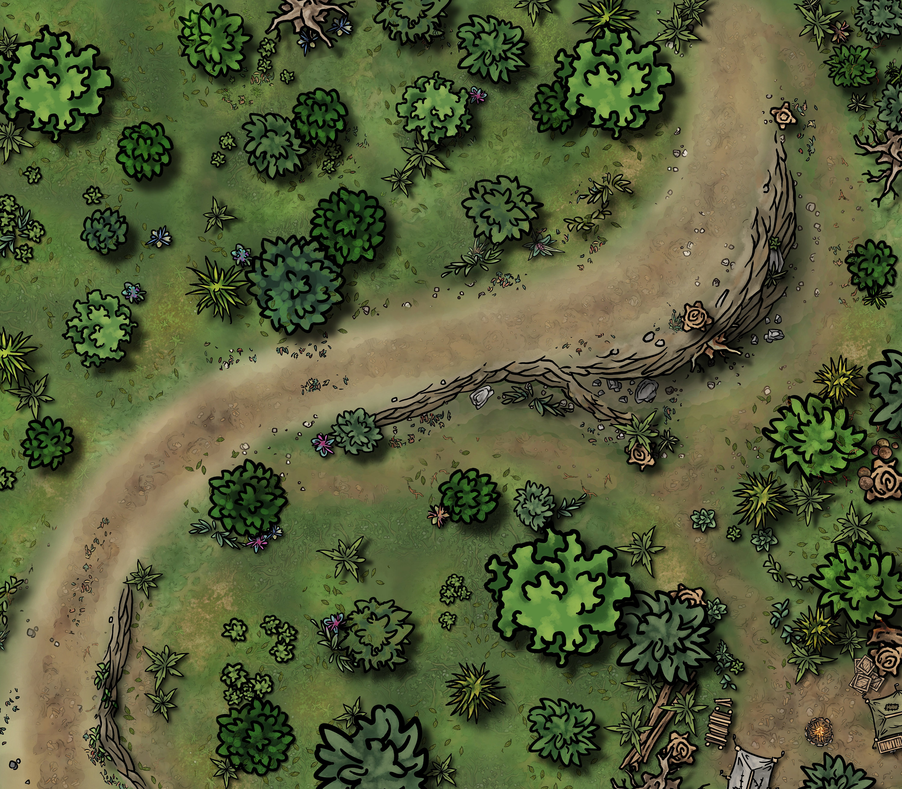 DND Forest Battle Maps Bundle Dungeons Dragons Roll20 Maps - Etsy