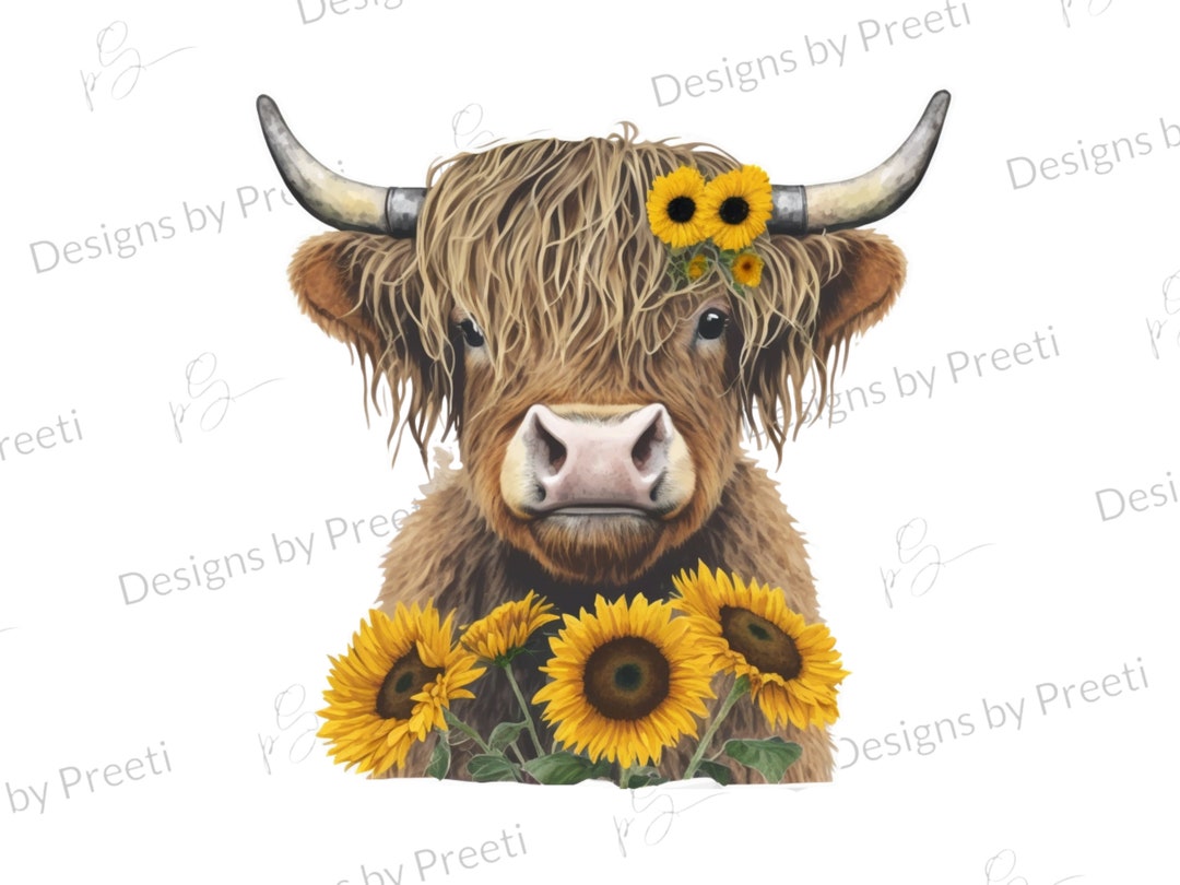 Highland Cow PNG Sublimation,cow PNG Sublimation,western Cow Png, Cow ...