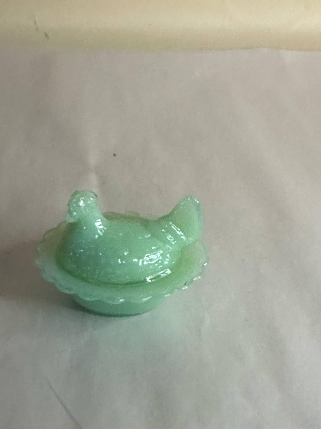 Mosser Jadeite Mini Hen on Nest Salt Cellar - Etsy
