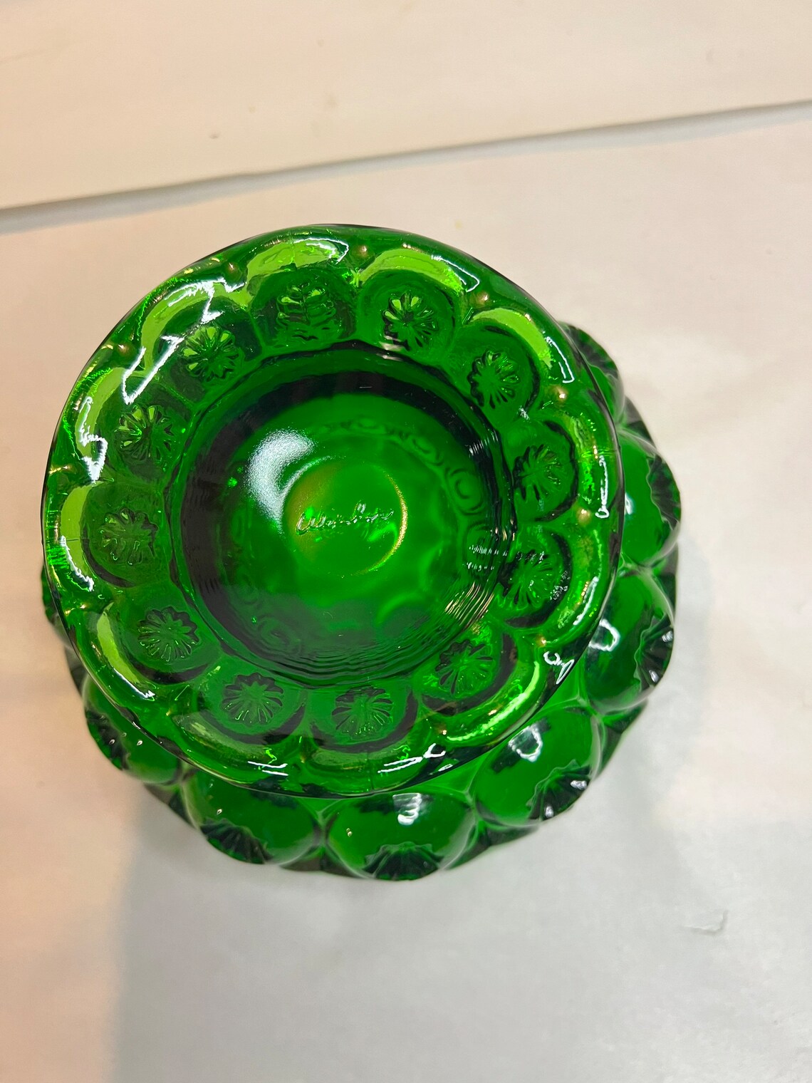 Moon and Star Weishar Emerald Green 8 Inch Compote With Lid - Etsy