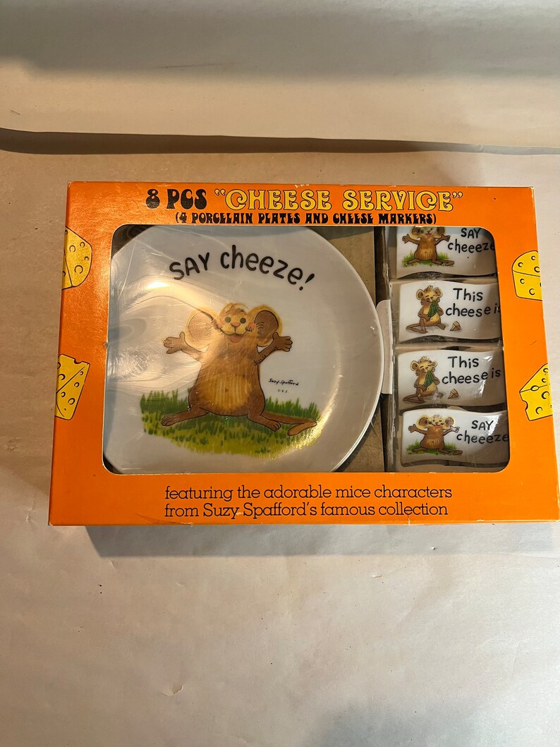 1976 Vintage NOS Enesco Suzy Zoo Cheese Service SUZY SPAFFORD - Etsy