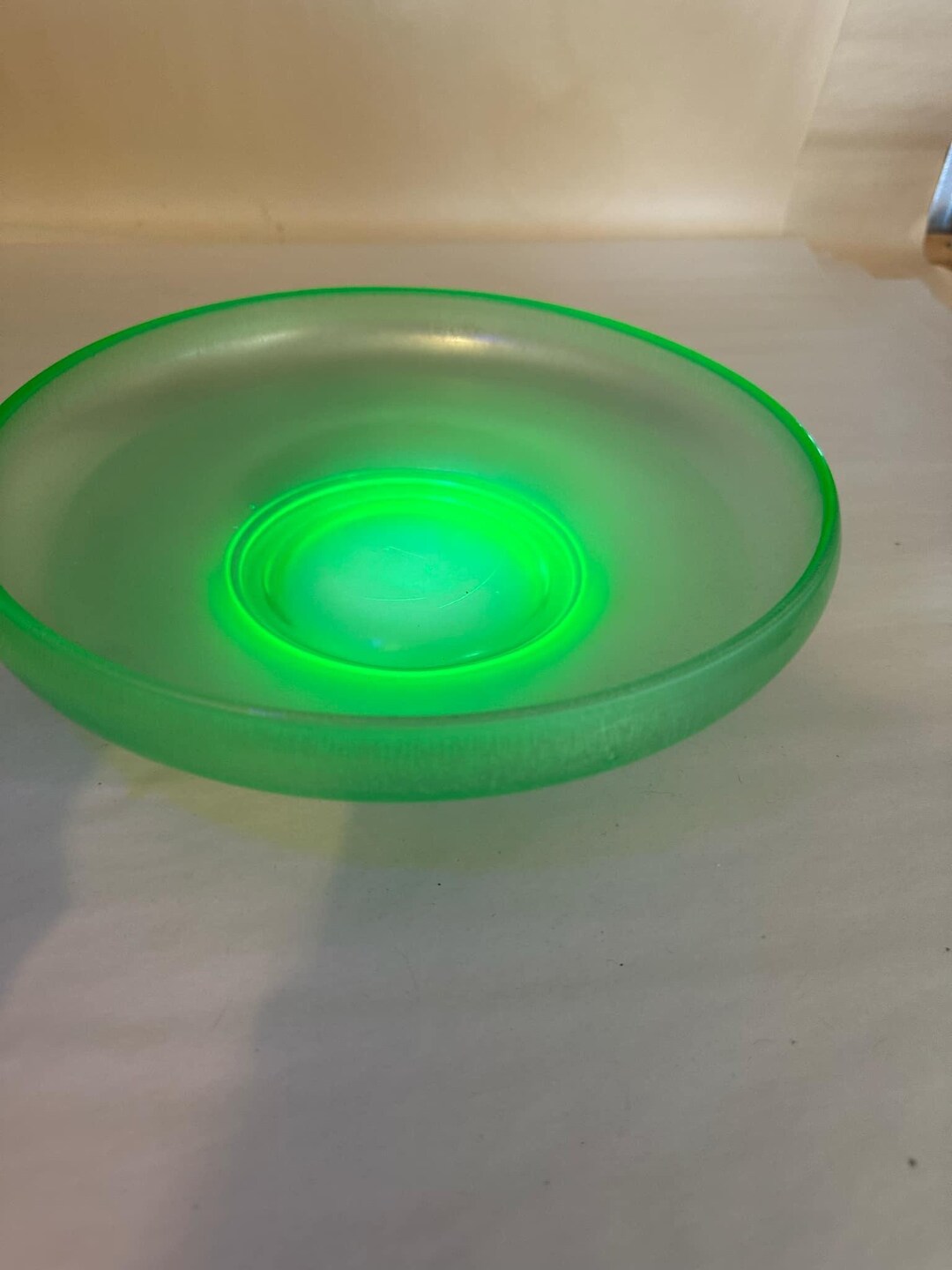 Fenton Florentine Uranium Stretch Glass Bowl - Etsy