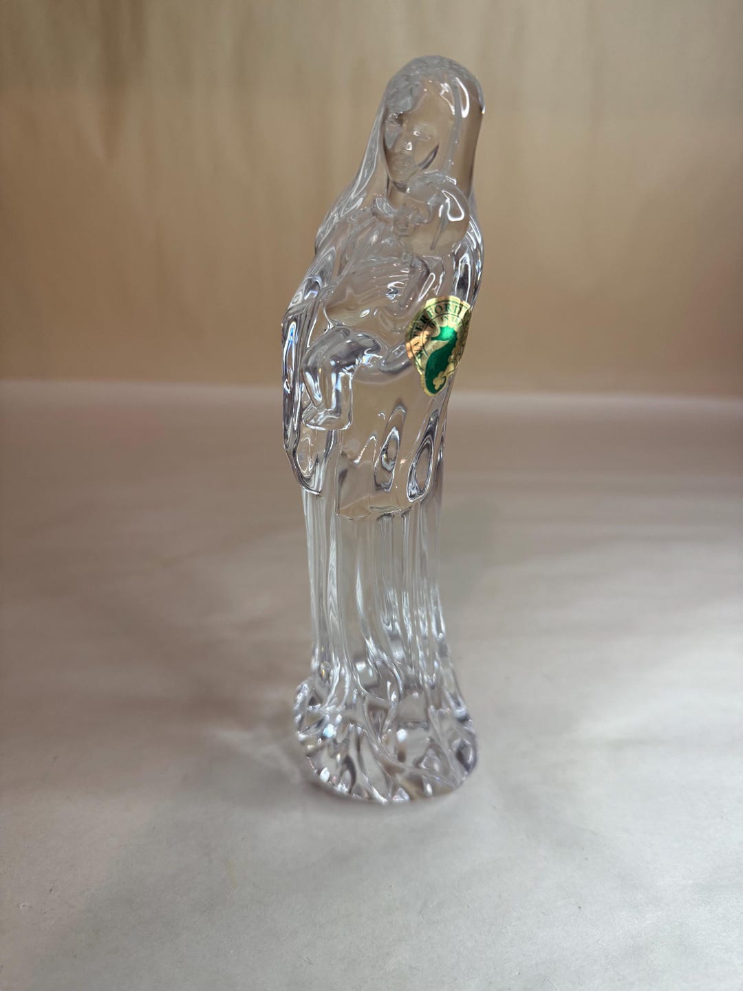 Waterford Crystal “mother and Child” Virgin Mary Statue - Etsy