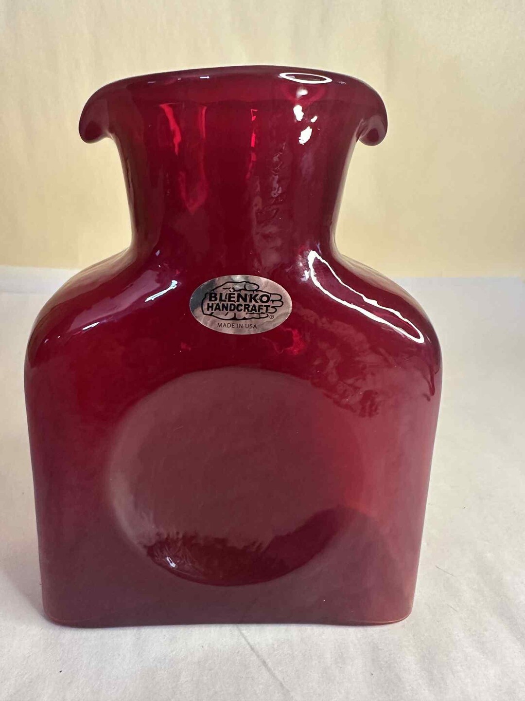 Vintage Blenko Ruby Red Glass 2nd Double Spout Water Bottle - Etsy