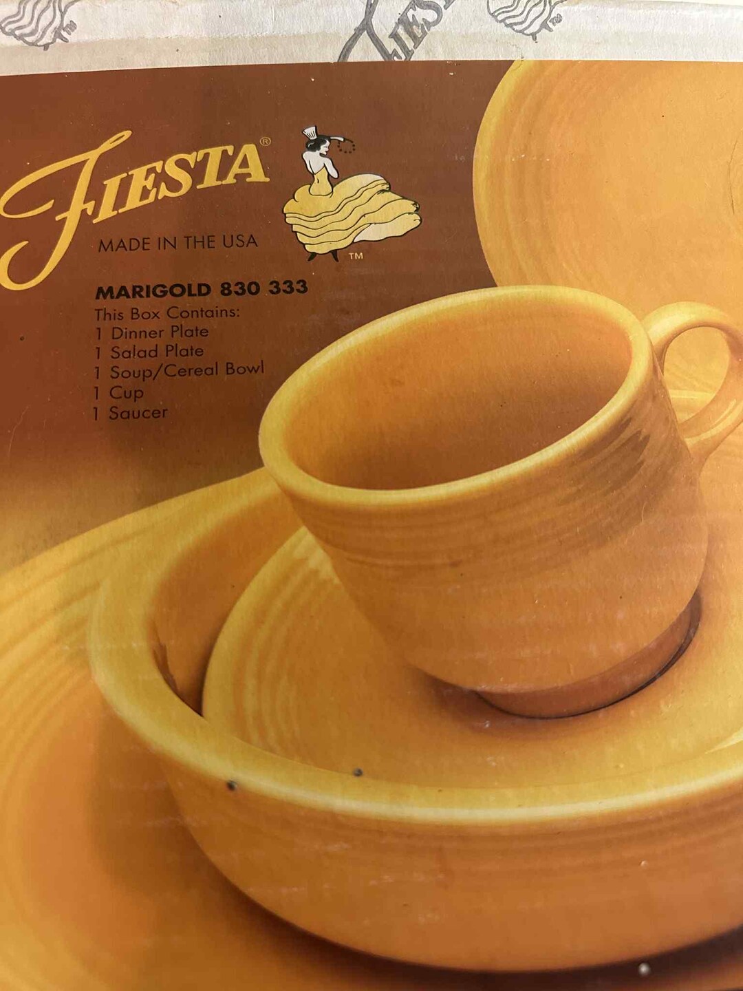Fiesta Marigold 5 Piece Placesetting New in Box - Etsy