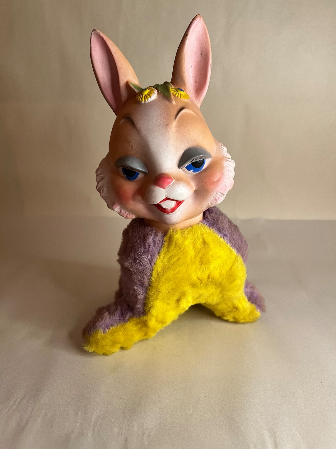 Vintage 1950s Rushton Rubber Face Bunny Rabbit - Etsy