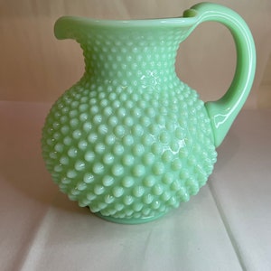 Jadeite Hobnail Large Pitcher W 2 Tumblers - Etsy