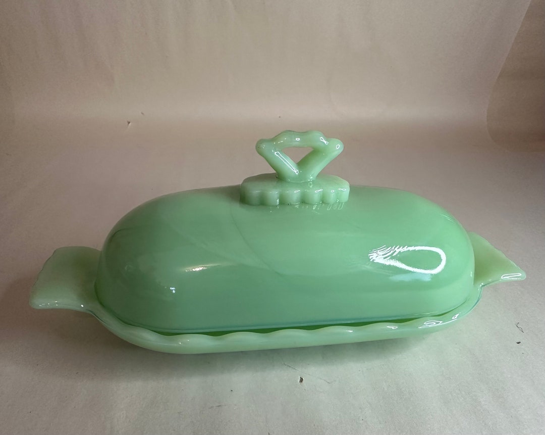 Jadeite Stick Oval Butter Dish - Etsy