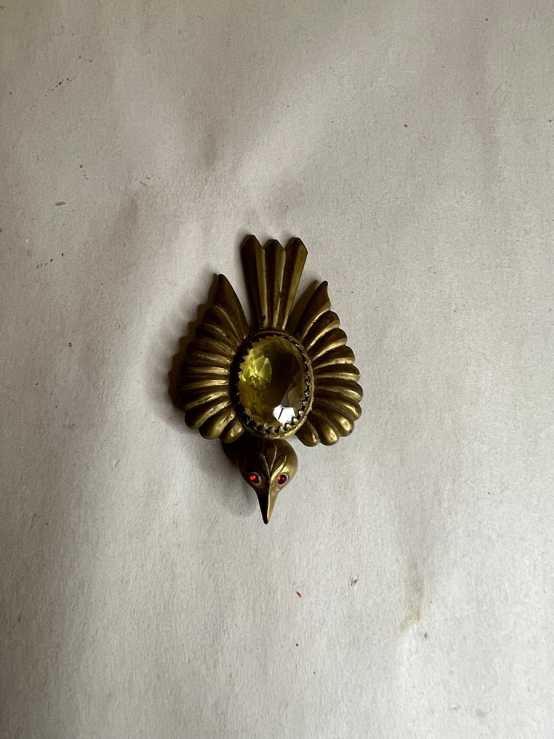 Vintage Phoenix Jeweled Brooch Pendent - Etsy