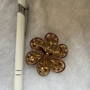 Vintage Weiss Pin With Sparkling Green and Blue Faceted Glass Stones in ...