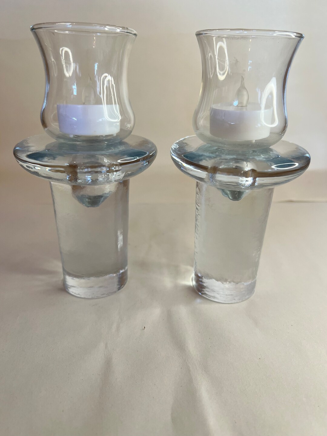 Vintage Blenko Art Glass Mushroom Candle Holder - Etsy