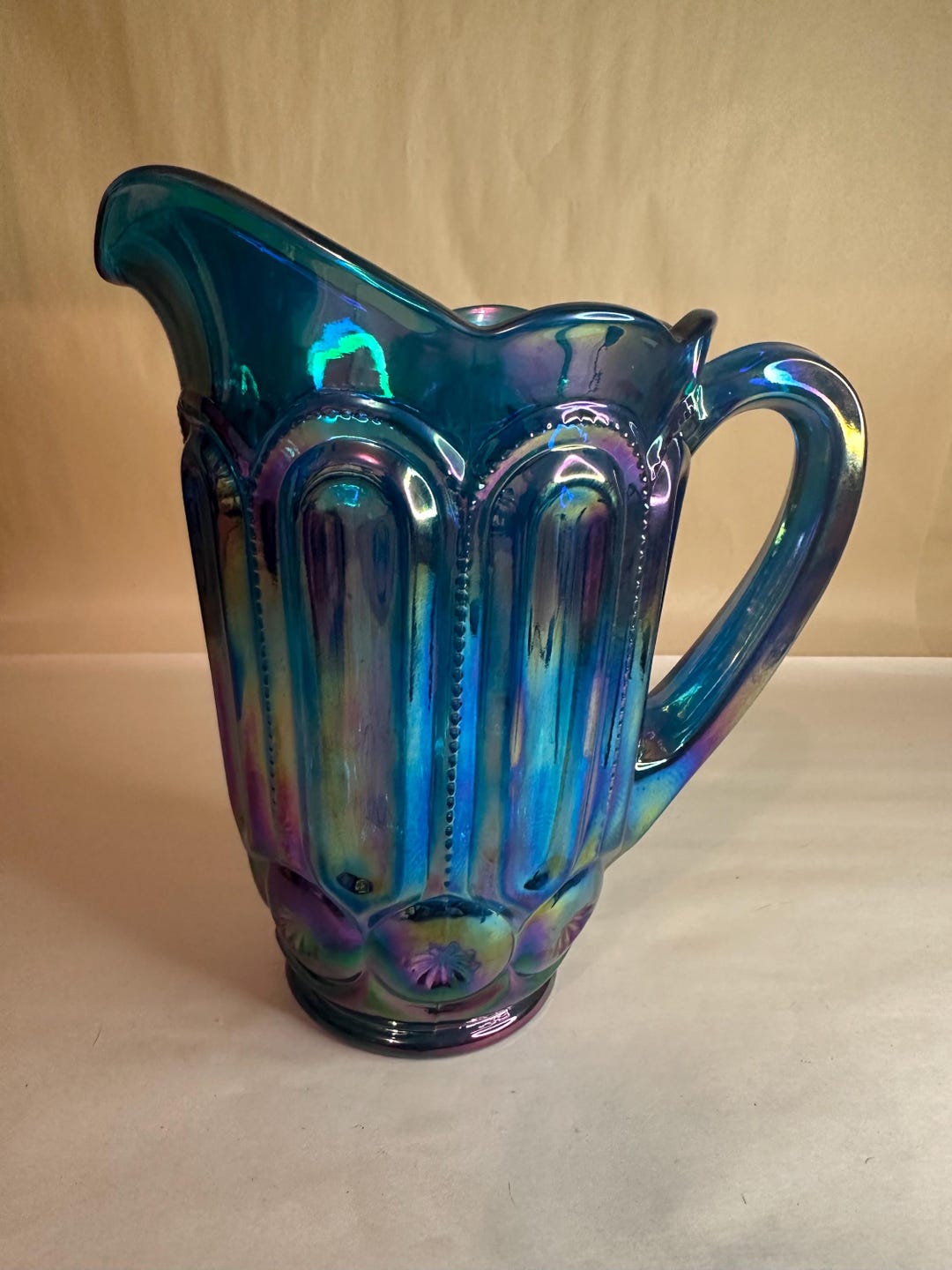Moon and Star Colonial Blue Carnival 40oz Pitcher - Etsy