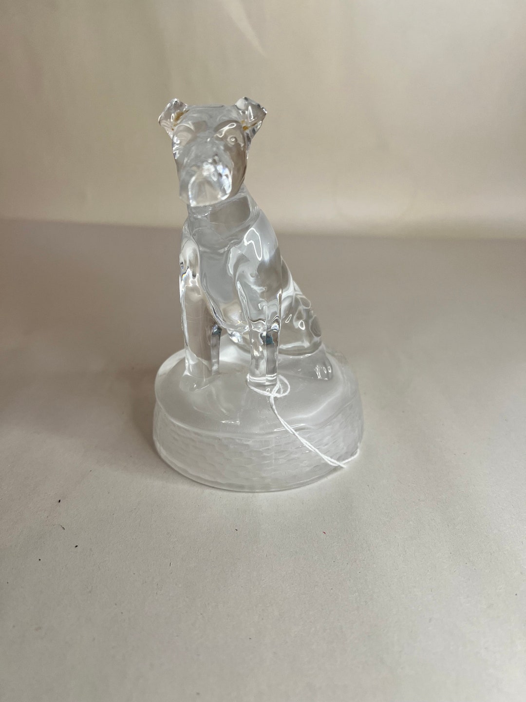Vintage Crystal Darques Dog Statue - Etsy