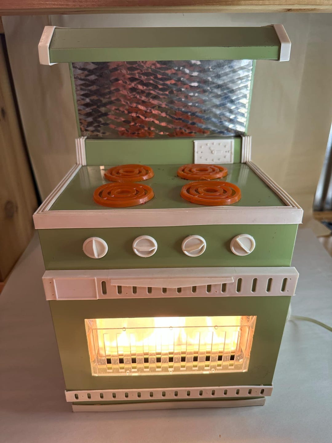 Vintage Sears Junior Chef Steel Stove With Stainless Backsplash and ...