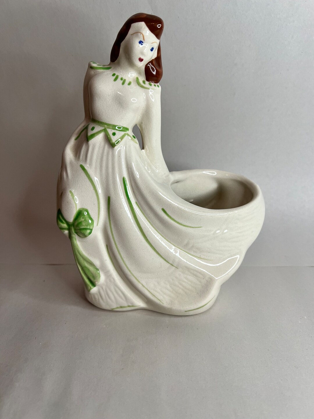 Vintage Hull Green Southern Belle Planter - Etsy