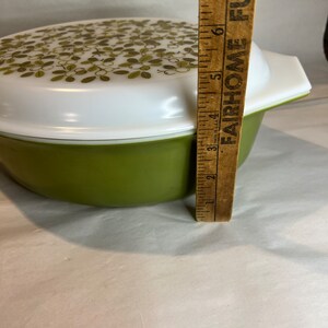 Vintage Pyrex Verde 045 Covered Casserole Dish 2.5 Qt Ovenware Oval ...