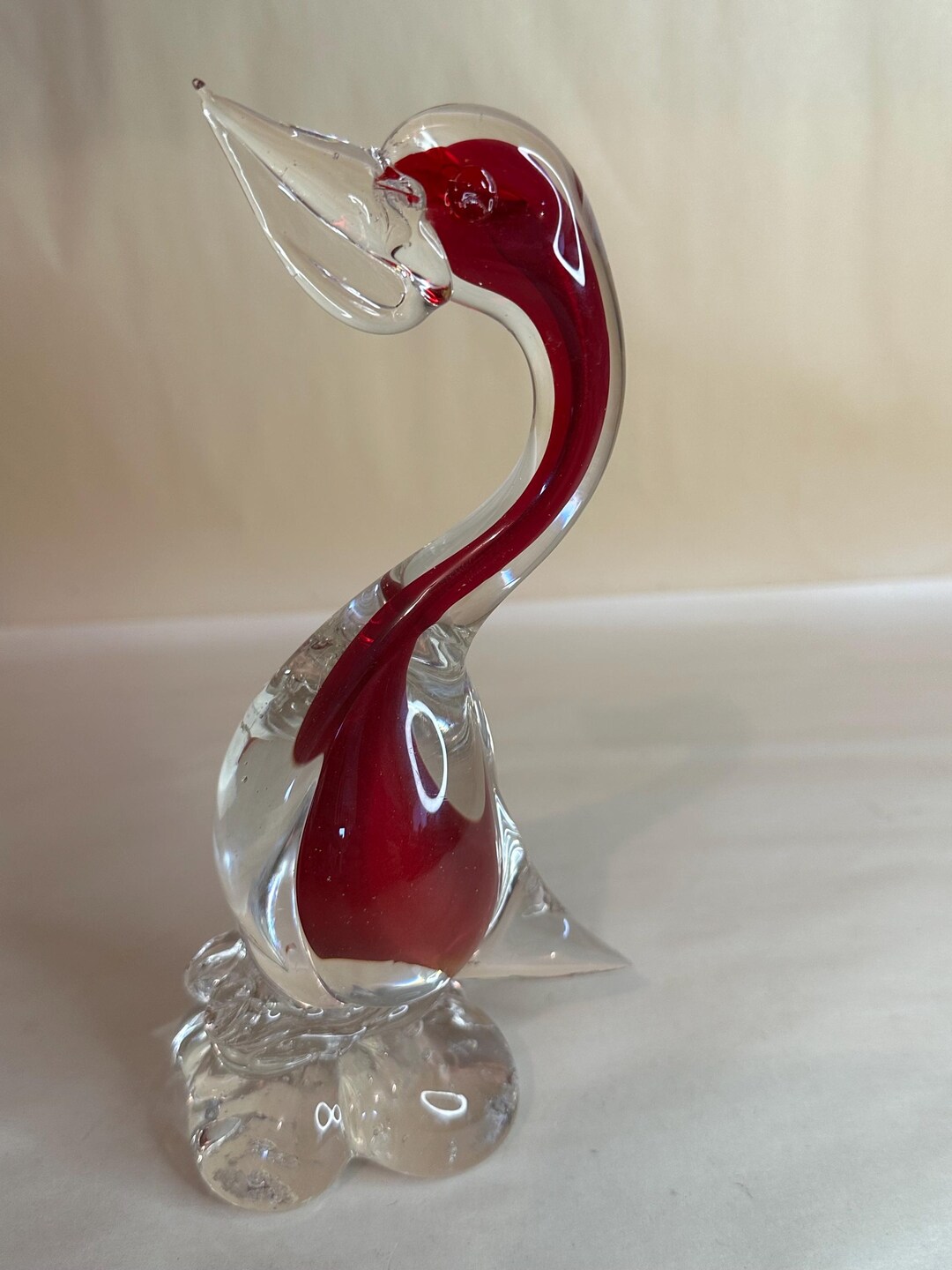 Vintage Murano Ruby Red Duck Art Glass - Etsy