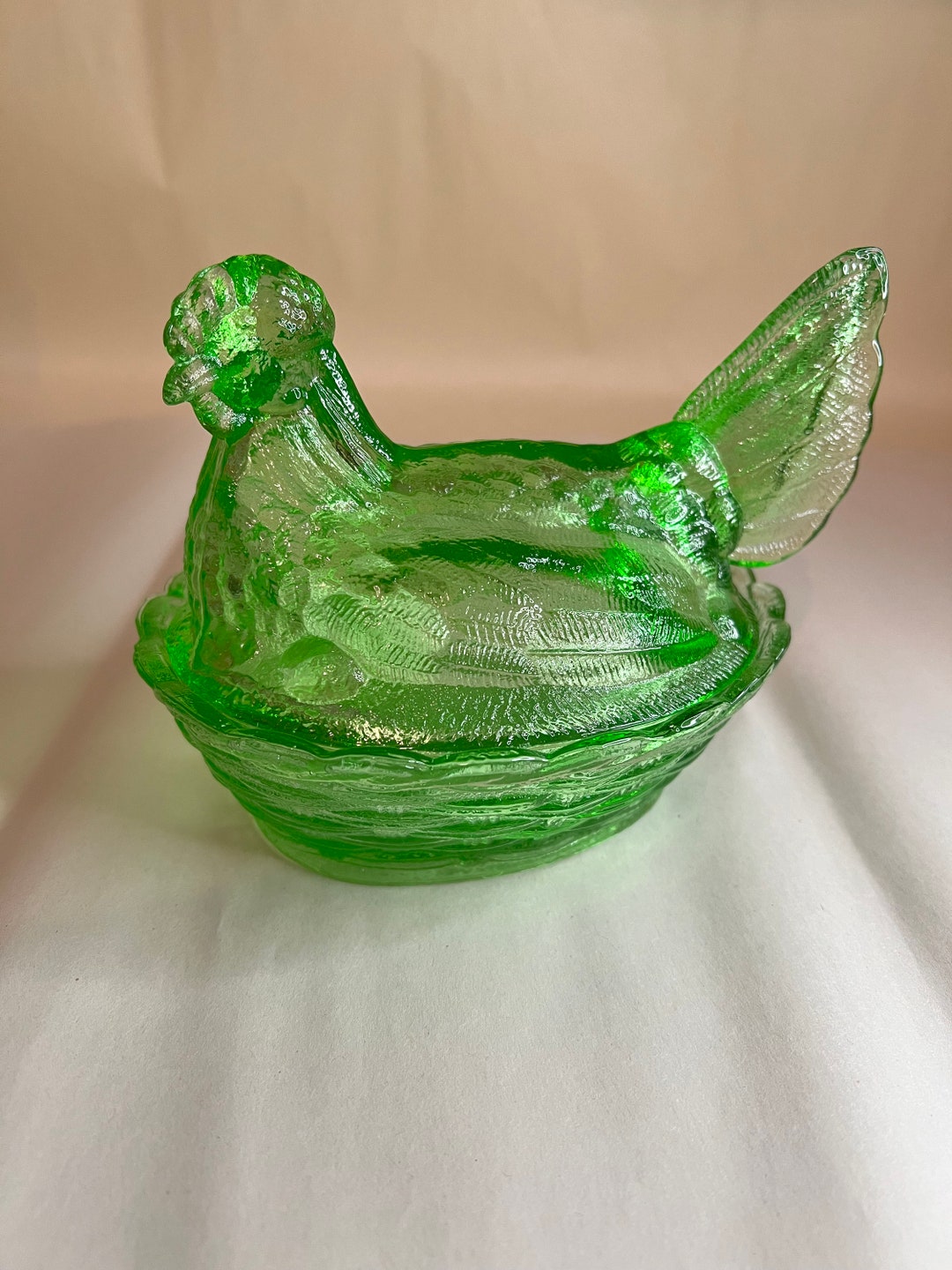 Hen on Nest Depression Green Color - Etsy