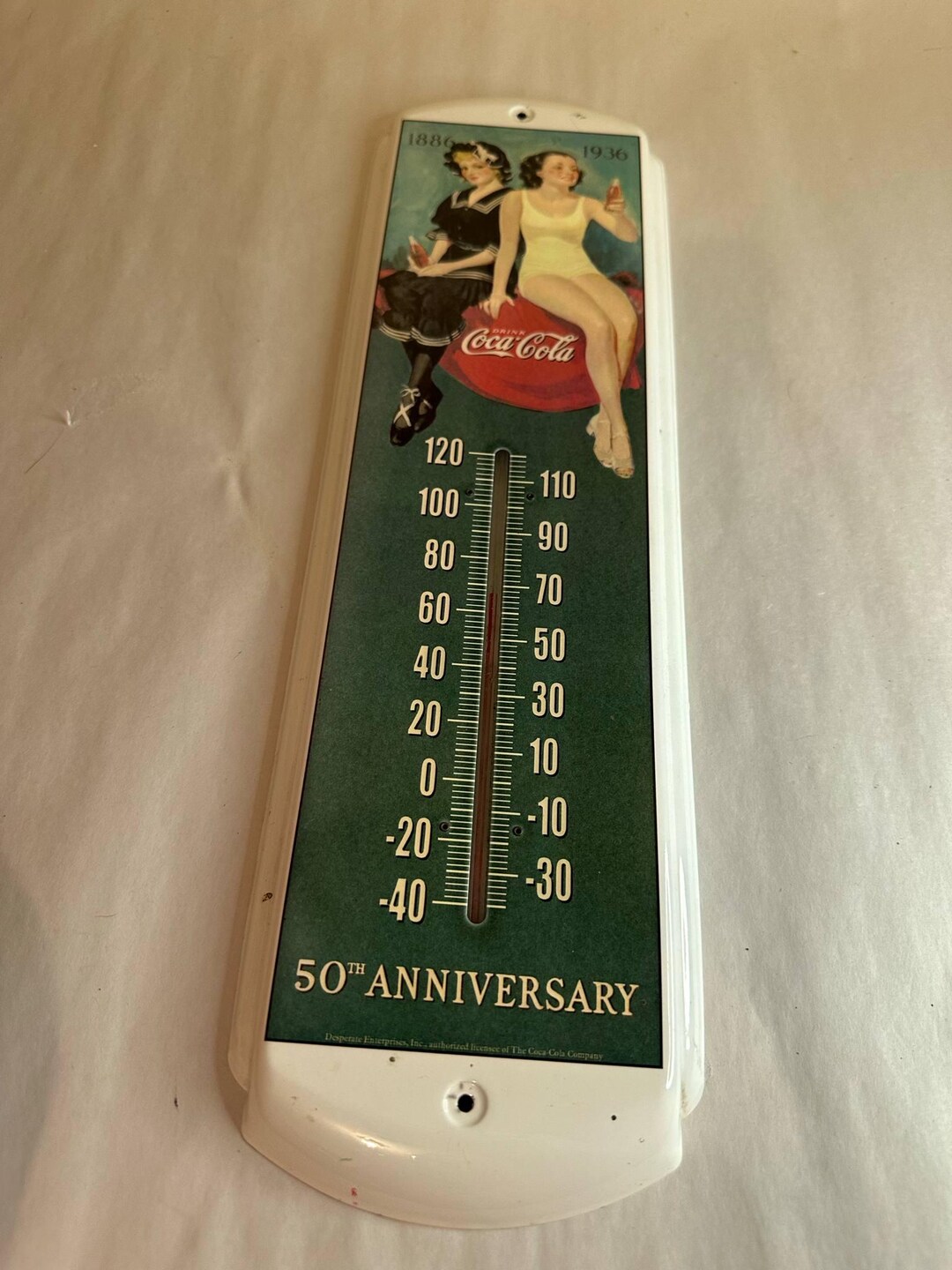 Coca Cola Coke 50th Anniversary Thermometer Sign - Etsy