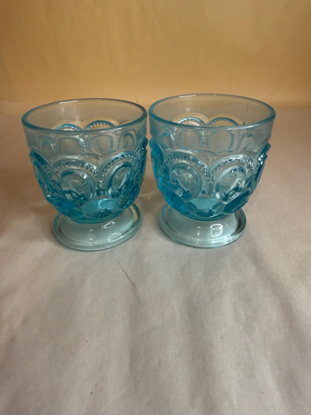 Moon and Star Electric Light Blue Juice Glass Pair of 2 - Etsy