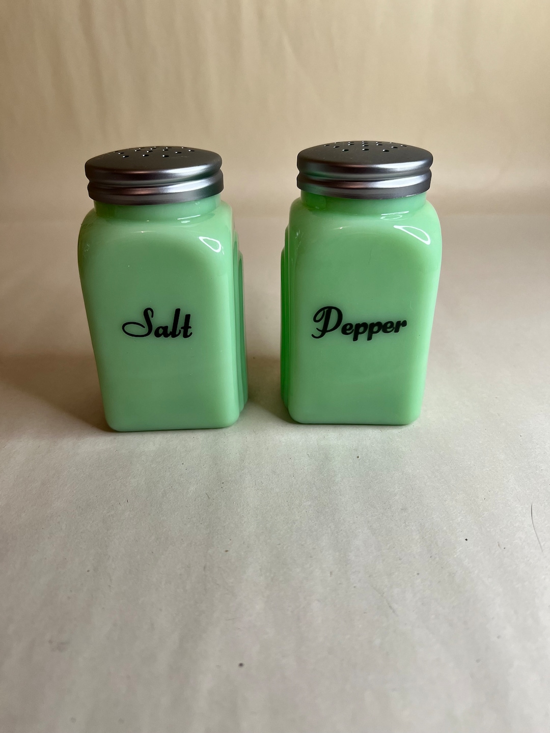 Jadeite Roman Arch Salt and Pepper Shakers - Etsy