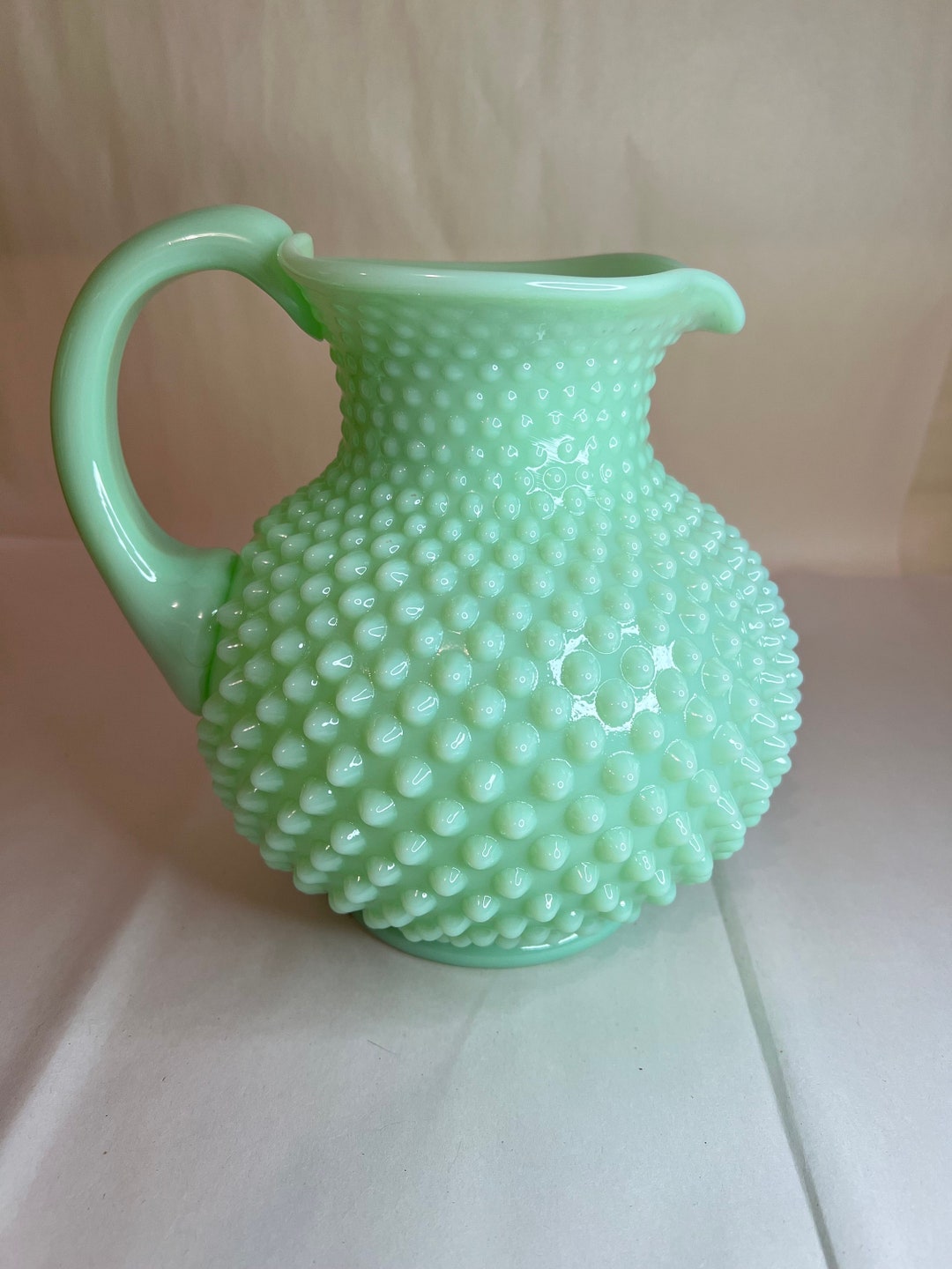 Jadeite Hobnail Large Pitcher - Etsy