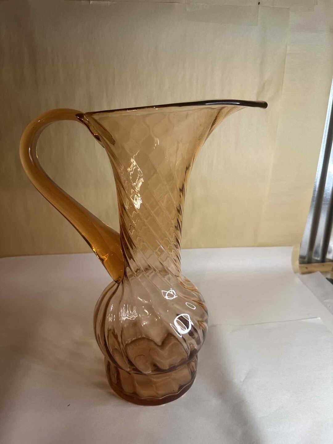 Vintage Bischoff Pink Pitcher - Etsy