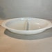 Vintage White Pyrex Glass Divided Serving Casserole Dish Bowl 1.5 Quart ...