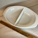 Vintage White Pyrex Glass Divided Serving Casserole Dish Bowl 1.5 Quart ...