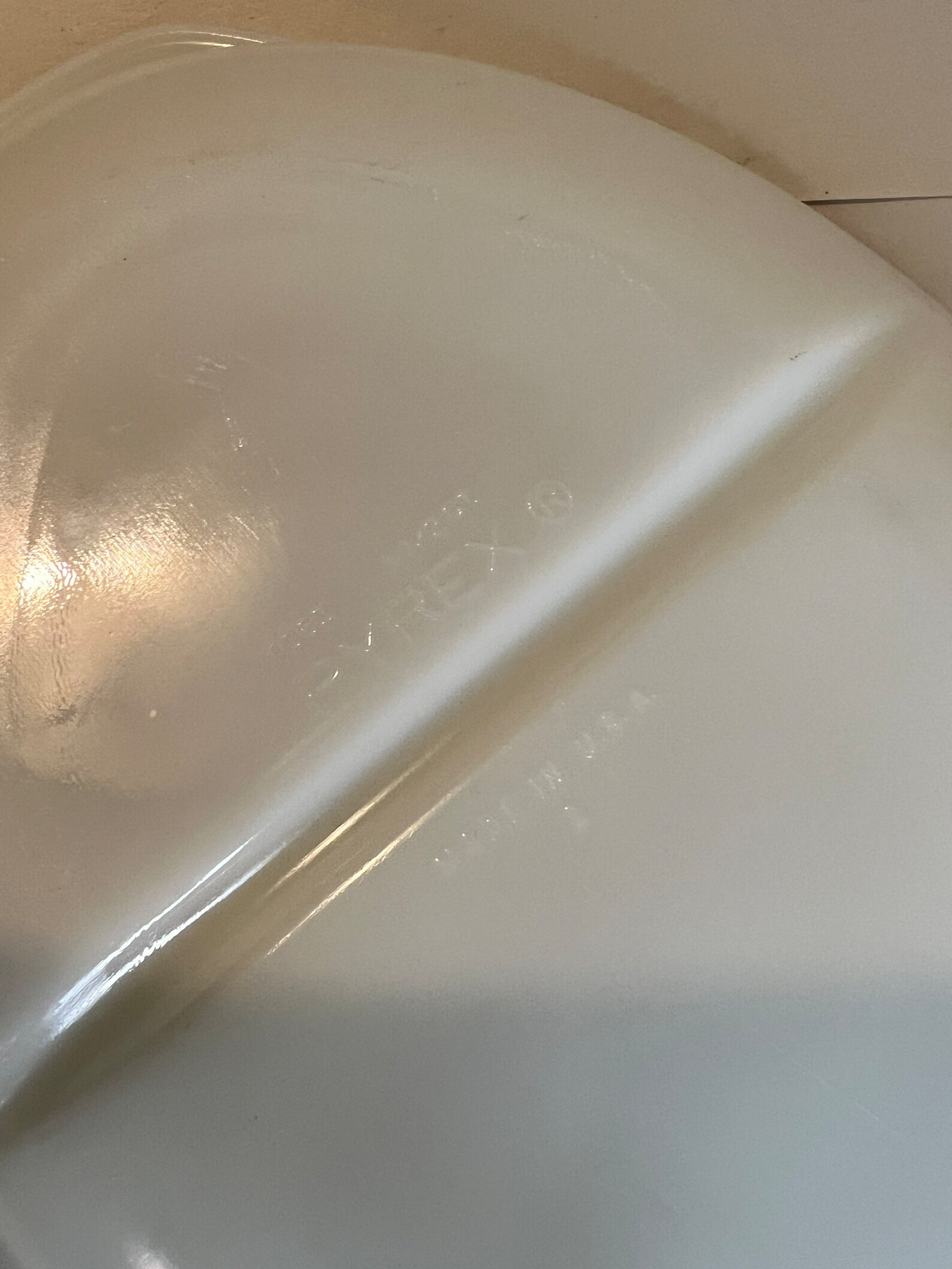 Vintage White Pyrex Glass Divided Serving Casserole Dish Bowl 1.5 Quart ...