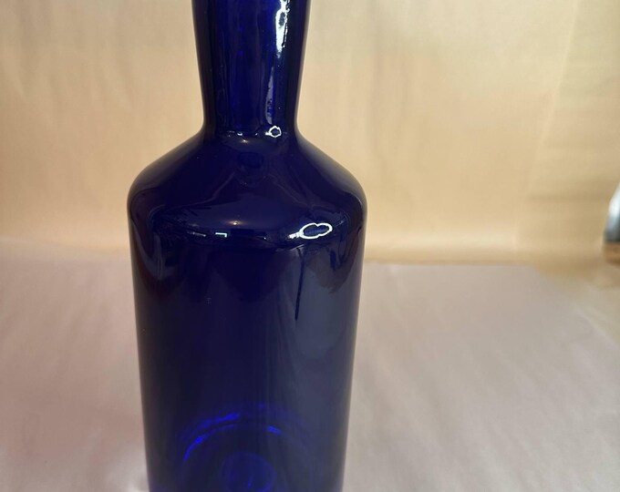 Vintage Cobalt Blue Vodka Decanter - Etsy