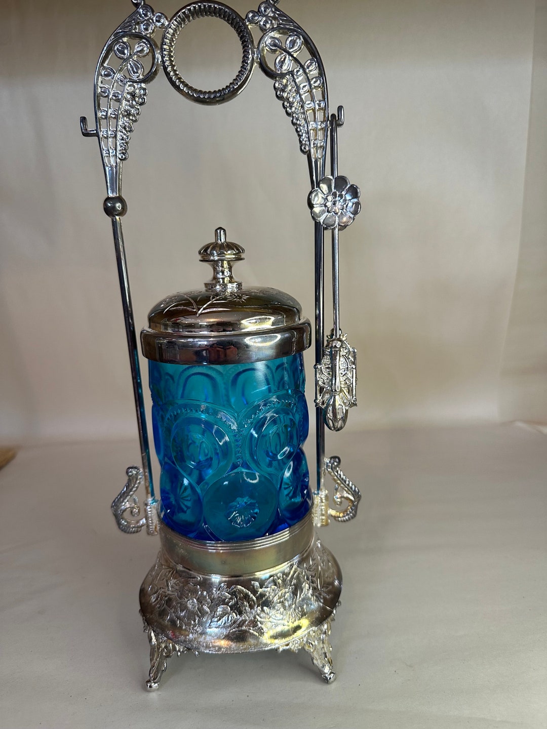 Moon and Star Colonial Blue Pickle Caster Insert With Caster - Etsy