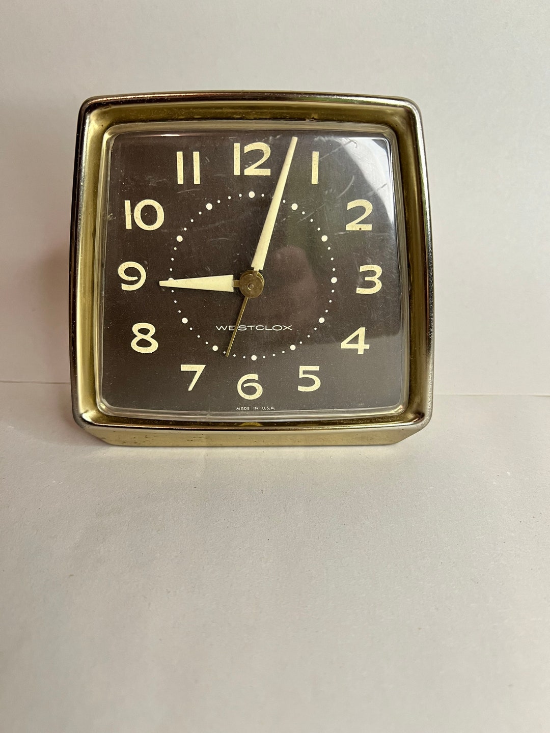 Vintage Westclox USA Square Alarm Clock - Etsy