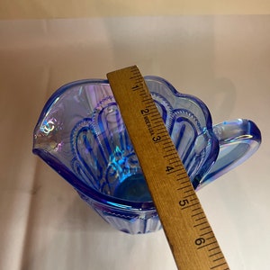 Moon and Star Kimberlite Blue Carnival Pitcher LE Smith - Etsy