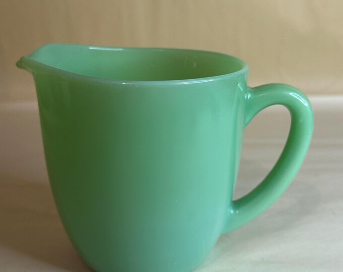Vintage Fireking Jadeite Handled Pitcher - Etsy