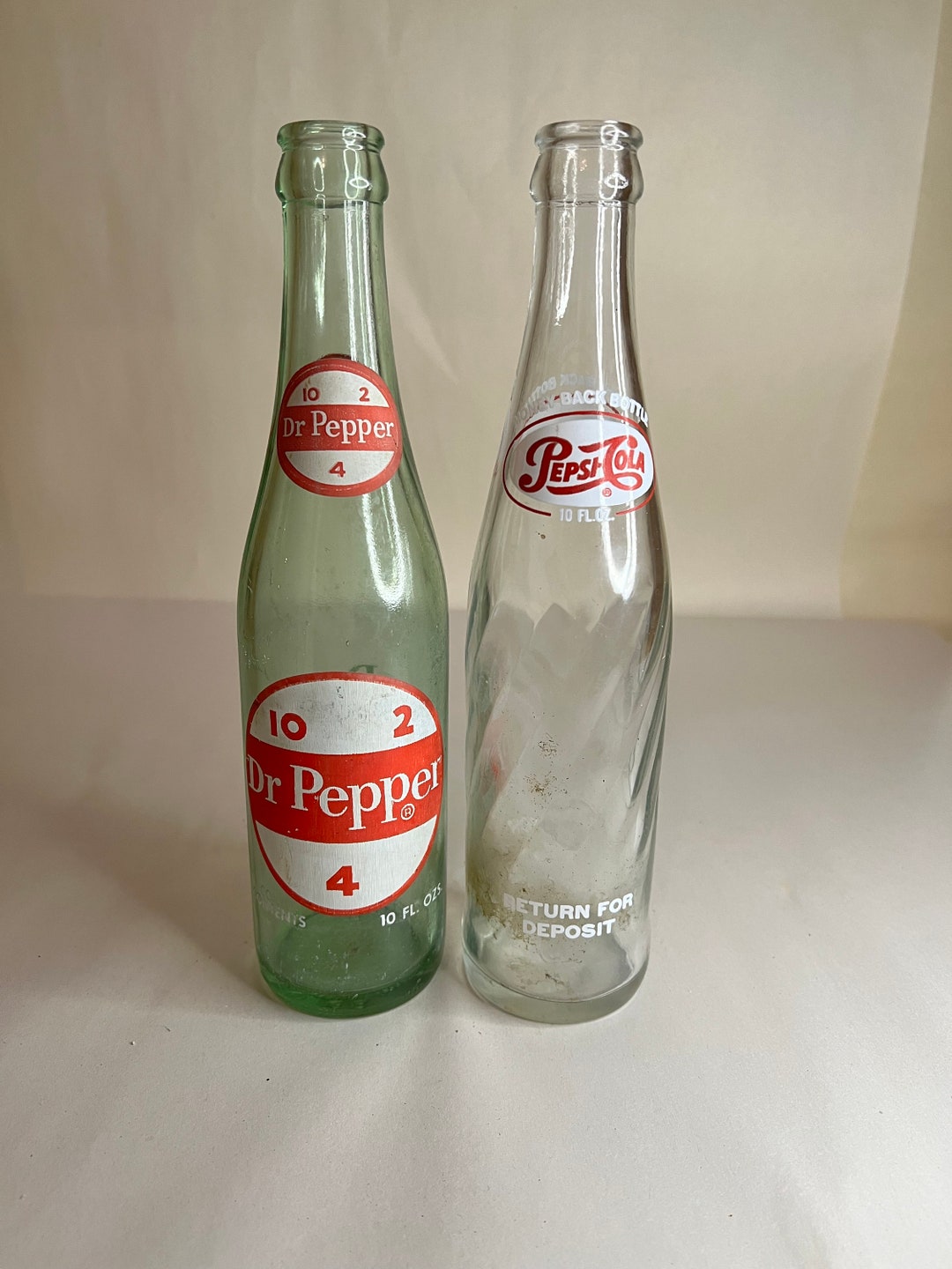 Vintage 1960’s Dr. Pepper or Pepsi-cola Advertising Bottle - Etsy