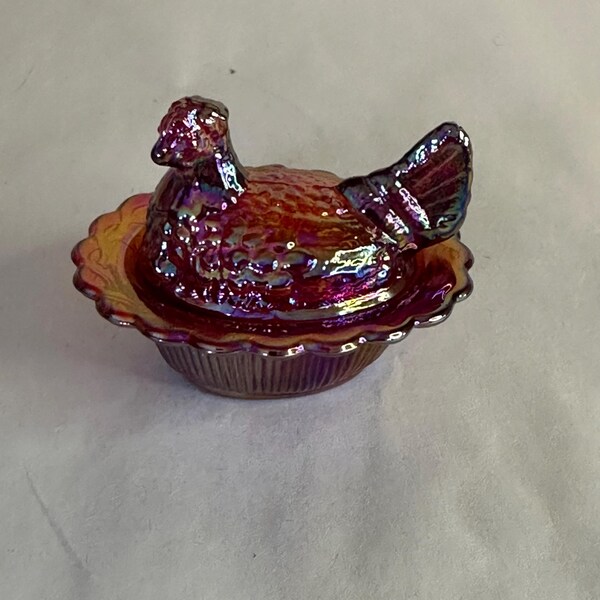 Red Carnival Glass - Etsy