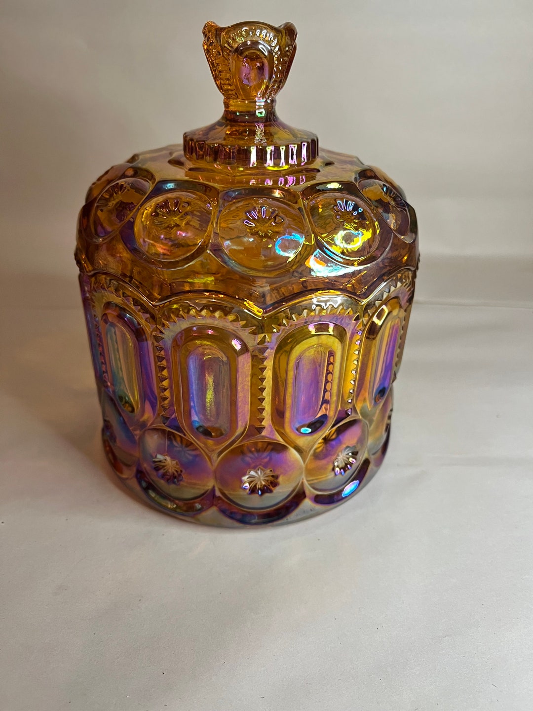 Moon and Star Medium Amber Carnival Jardiniere - Etsy