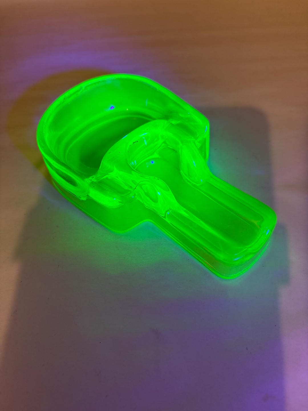 Vintage 1920s Green Depression Uranium Pipe Rest Stand Dated June 12 ...