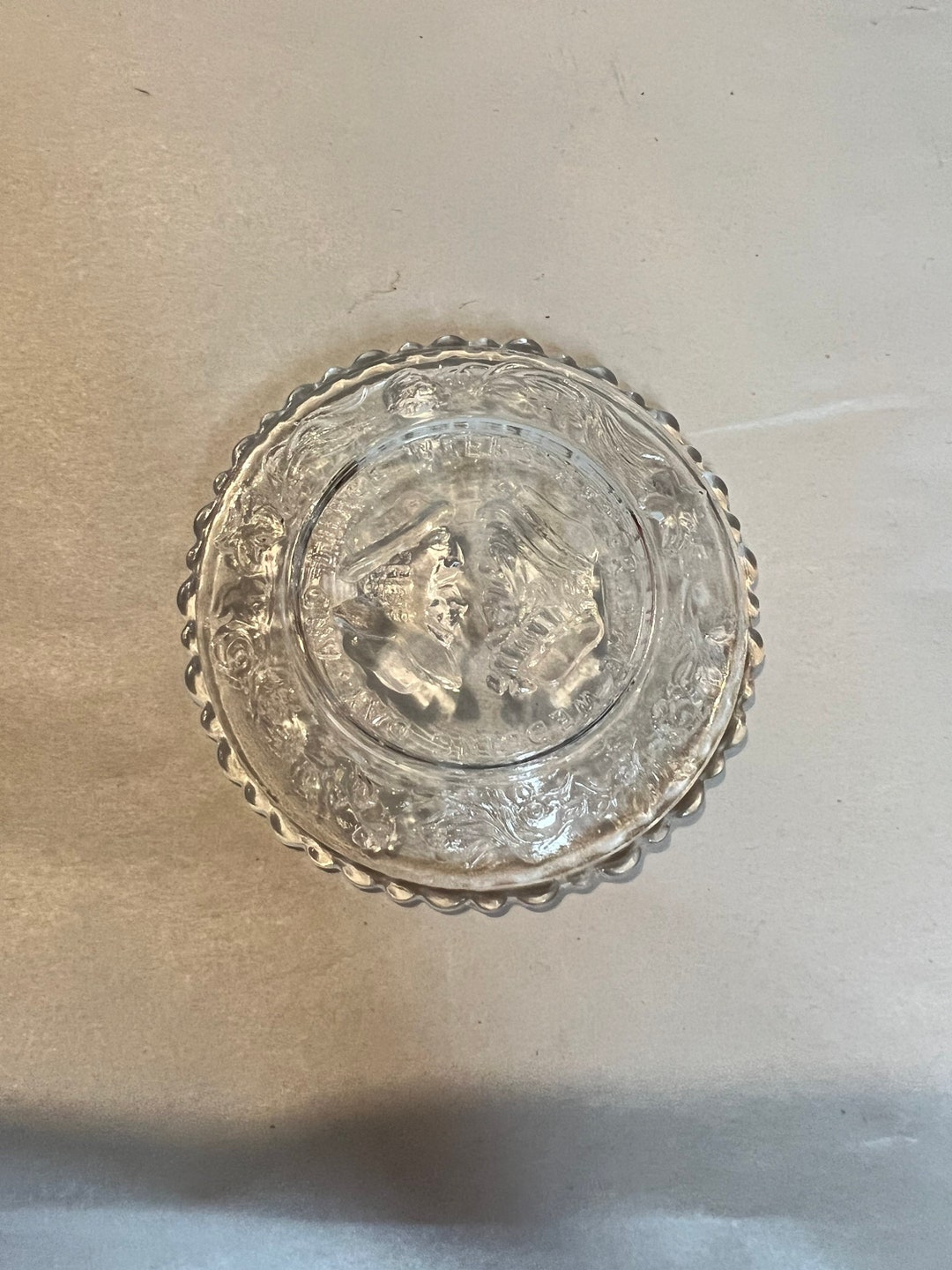 Vintage Westmoreland EAPG Glass Cup Plate the Wedding Day and Three ...