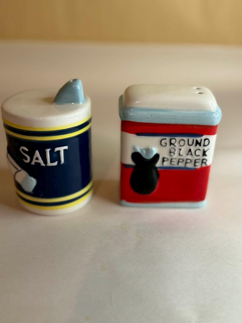 Ceramic Large Salt and Pepper Shakers Pair - Etsy