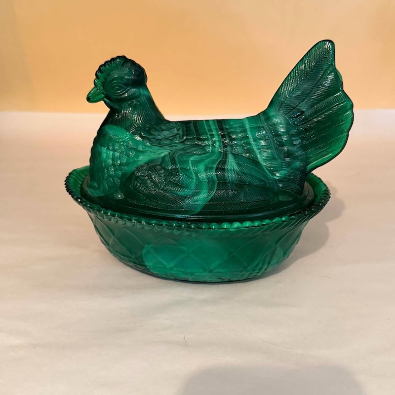 Mosser Green Hen on Nest - Etsy