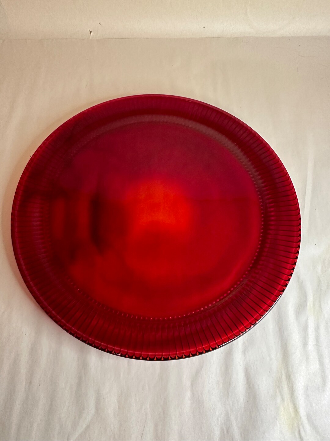 Vintage Large Ruby 12” Plates - Etsy